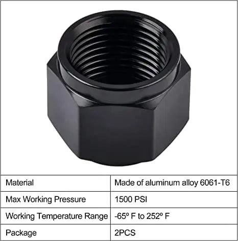 EVIL ENERGY AN Female Flare Cap Block Off Fitting Aluminum – EVILENERGY