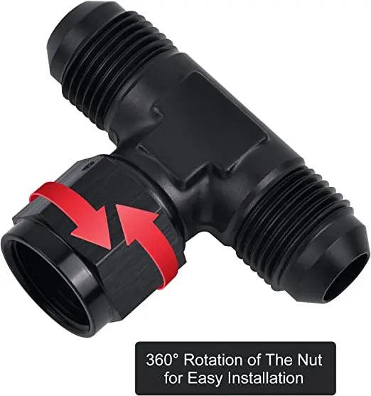 EVIL ENERGY AN Male Tee Fitting Adaptor with Female Swivel on Side ...