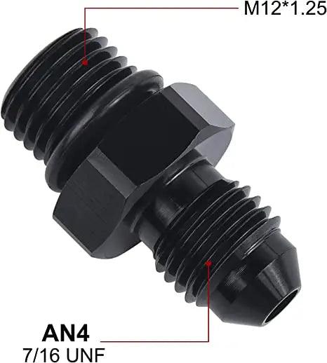 EVIL ENERGY Male AN Flare to Male Metric Fitting Aluminium